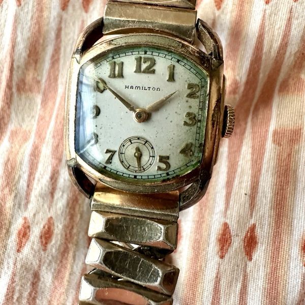 Vintage Hamilton Bagley 10K Gold Filled Watch 17 Jewel 987A Movement ...