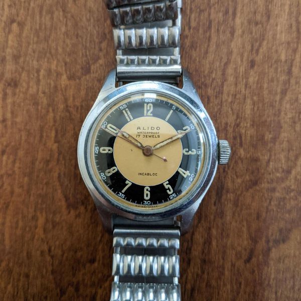 [WTS][repost] Vintage ALIDO 'Bullseye' 17-Jewel Manual Wind Military ...