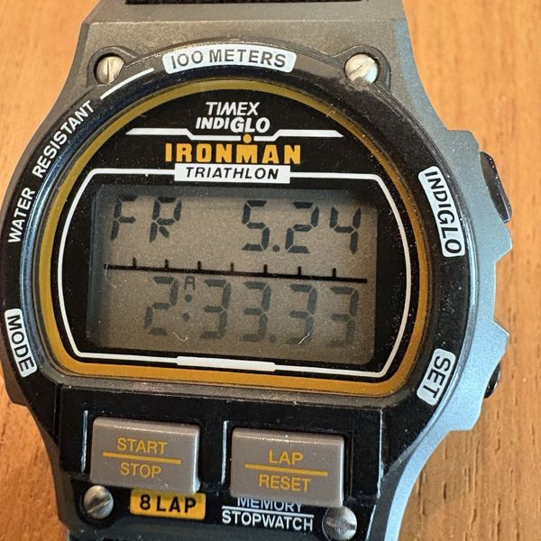 Timex Indiglo Ironman Triathlon Watch, 100m WaterResist, Hook/Loop ...