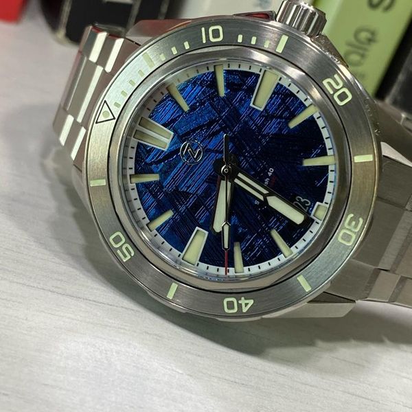 Zelos Swordfish 40mm Blue Meteorite | WatchCharts Marketplace