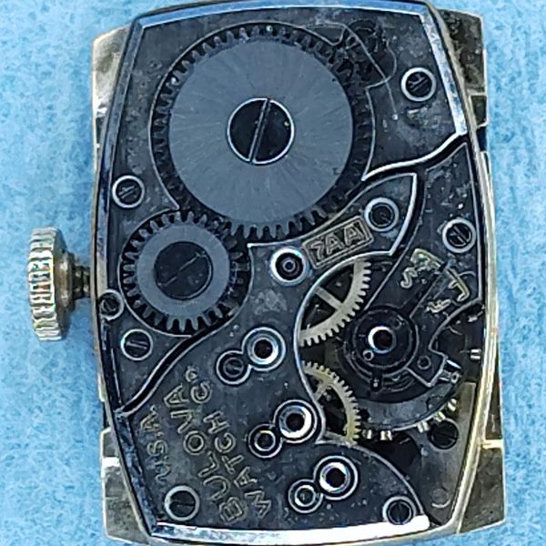 men Vintage Bulova Excellency Rectangle Tank Manual Movement 7AA Watch ...
