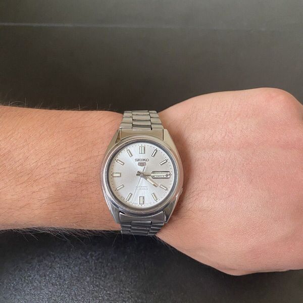 Seiko 5 Sports SNXS73K1 Men's Silver Datejust Automatic Watch ...