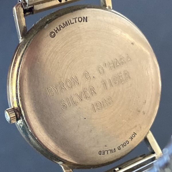 Vintage Flying Tigers HAMILTON 25 Year Appreciation Watch Bryon C. O ...