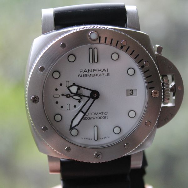 FS: Panerai Submersible Bianco PAM02223 PAM 02223 White Dial 42mm BOX ...