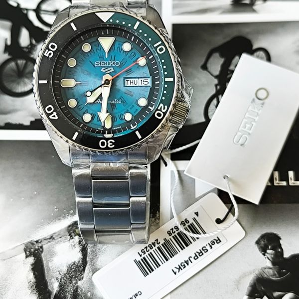 Seiko 5 Sports SRPJ45K1 TIME SONAR Translucent Blue (with box) Priority ...