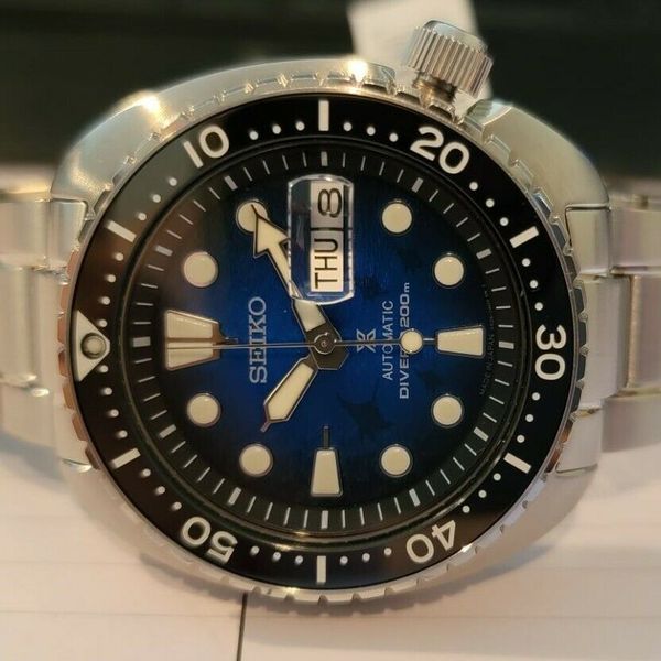 Seiko Prospex King Turtle Blue Manta Ray Automatic Divers Watch 45mm ...