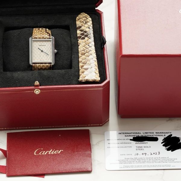 [WTS] 2023 Cartier Tank Solo W5200021 “Snakeskin” | WatchCharts Marketplace