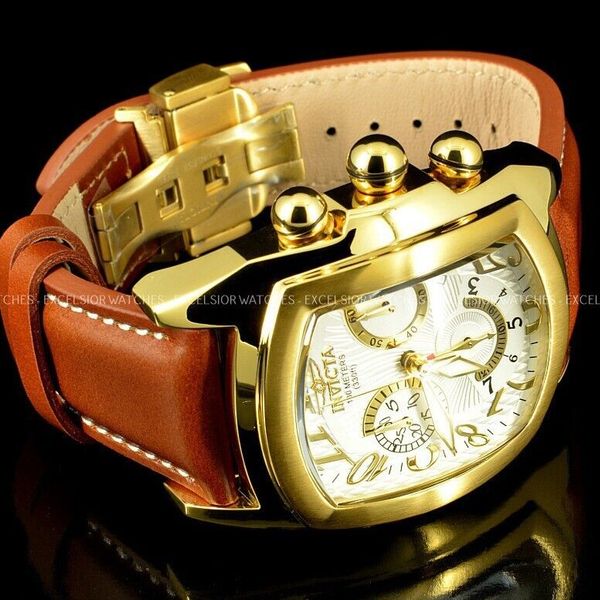 RARE Invicta Mens 47mm Grand Lupah Dragon Swiss Chronograph Silver Dial ...