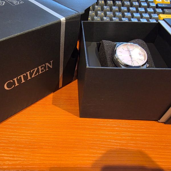 Citizen Tsuyosa NJ0200-50Z 37mm Pink Dial Auto Watch Box Links No Card ...