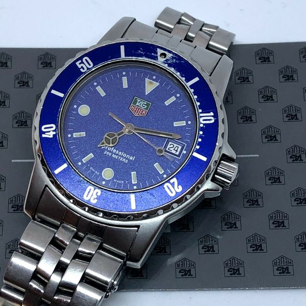 VINTAGE TAG HEUER DIVER QUARTZ REF WD1214 - G - 20 COLLECTABLE 36 MM ...