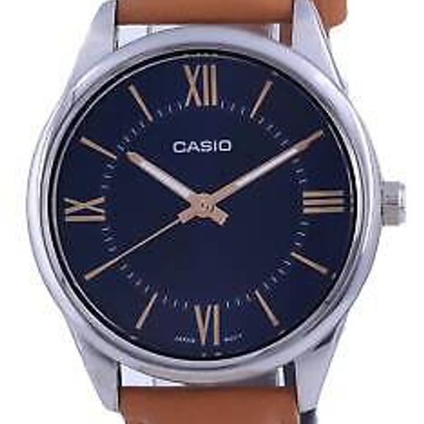 Casio Blue Dial Stainless Steel Analog Dress Quartz Mens Watch MTP ...