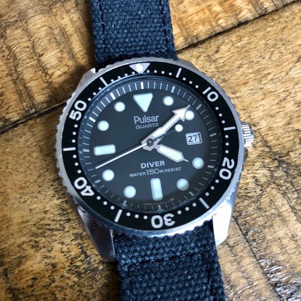 FS: Pulsar 39mm vintage 150m Quartz Diver from 1984 (Seiko 7548-lite ...