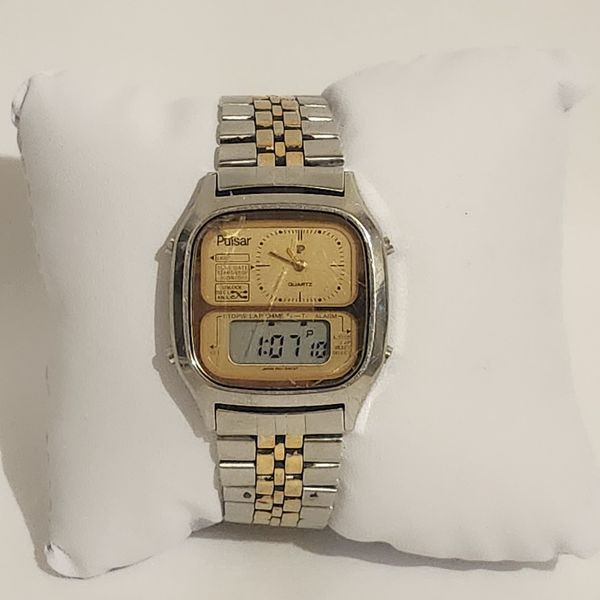 VTG PULSAR Watch By Seiko Retro Ana-Digi Dual Time Wristwatch New ...