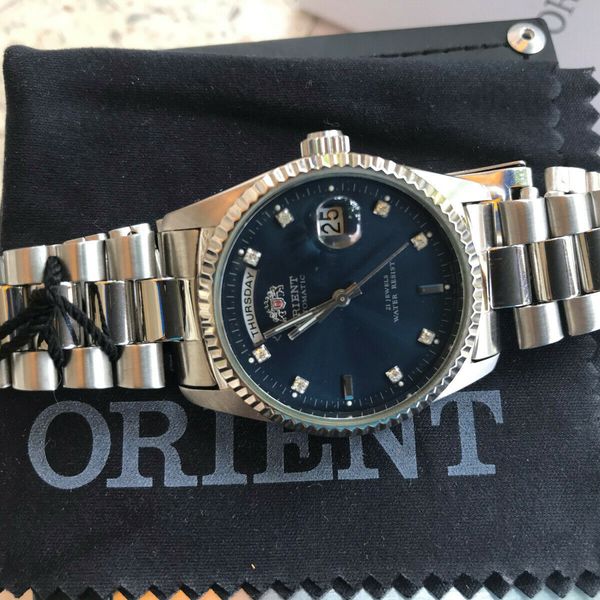 Orient Oyster Day Date Automatic Blue Dial Presidents HOMAGE, RARE ...
