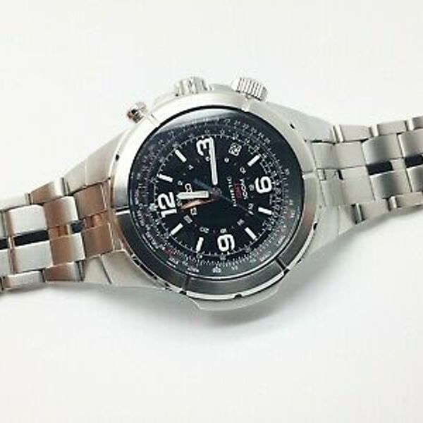 SEIKO MEN'S SUN009 "RUNNING" FLIGHT COMPUTER KINETIC 100M ANALOG WATCH ...