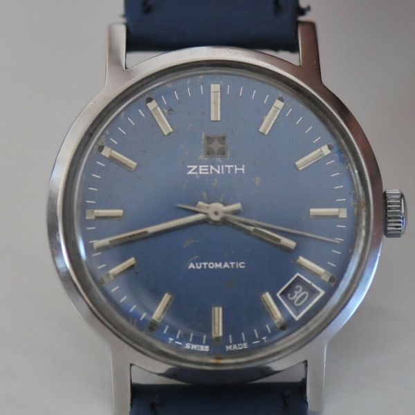 Old Vintage Zenith surf 01.1281.380 automatic watch with blue dial ...