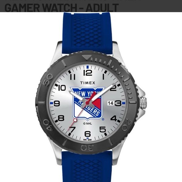 New York Rangers Timex Gamer Watch Blue | WatchCharts Marketplace
