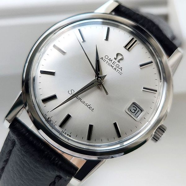 OMEGA SEAMASTER AUTOMATIC 166003 CAL565 DATE SILVER DIAL MEN'S WATCH ...