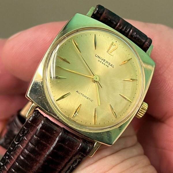 Vintage Universal Geneve Watch 14k Gold Filled Automatic 28mm 1950's/60 ...