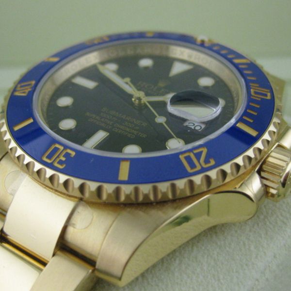 FS:Rolex Submariner 18K Yellow Gold, Blue Dial, Model 116618LB ...