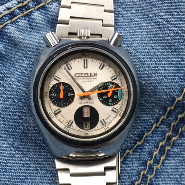 FS: CITIZEN 8110 BULLHEAD PANDA CHRONOGRAPH W/FLYBACK CHRONO; ORIGINAL ...