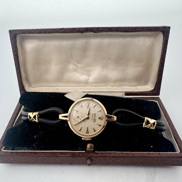 Rolex Precision â 1954â Rare Honeycomb Dial Vintage Ladies Watch ...