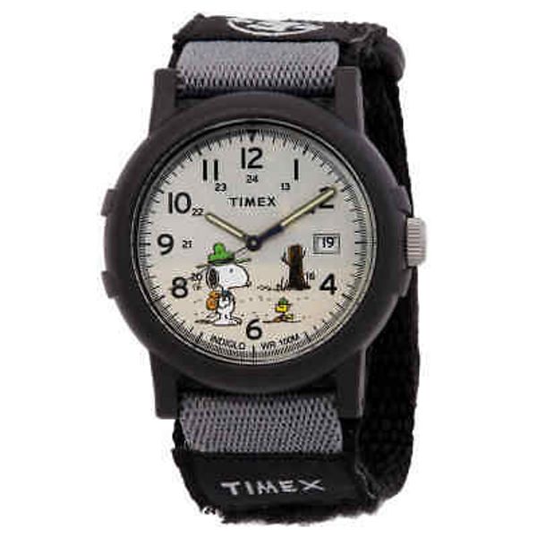 Timex Expedition x Peanuts Beagle Scout Wrapstrap White Dial Watch ...
