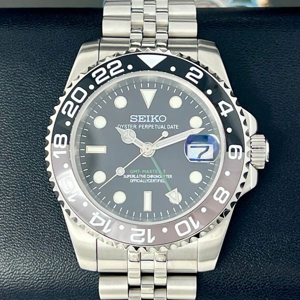 Wayne Seiko GMT master 2 Mod BLACK & GREY | WatchCharts Marketplace