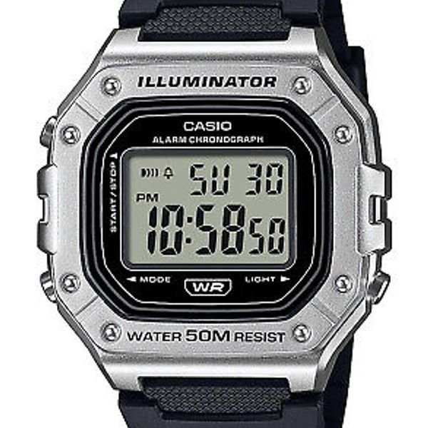 Casio Men's Black/Steel Tone Digital Watch W-218HM-7AVEF | WatchCharts ...