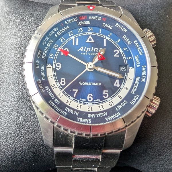 Alpina AL-255N4S26B Startimer Pilot Worldtimer Mens Watch | WatchCharts ...