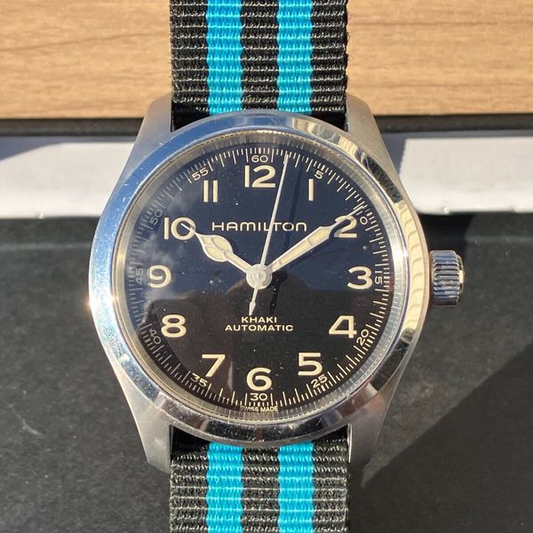HAMILTON! 38mm KHAKI FIELD MURPH Automatic - Steel, Black Dial BOX ...