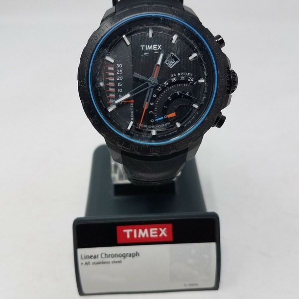 TIMEX T2P272 BLACK INTELLIGENT QUARTZ LINEAR CHRONOGRAPH MEN'S WATCH ...