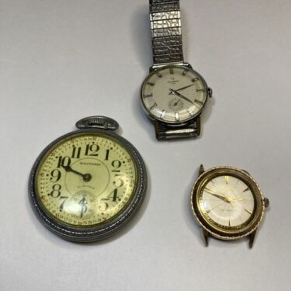 Vintage Waltham Railroad Pocket Helbros Bulova Menâ s Watches ...