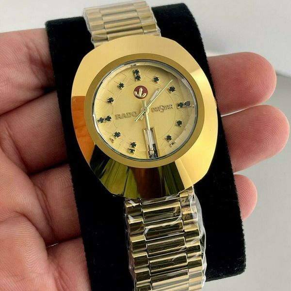 Vintage Rado Diastar Automatic 36 mm Gold Plated Blue Stone Men's Wrist ...