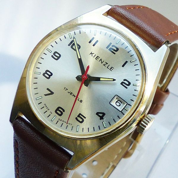 Beautiful Kienzle Calendar 17 JEWELS UNISEX VINTAGE WATCH 60er years ...