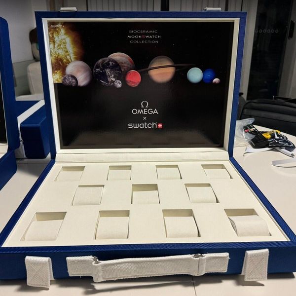 Omega X swatch moonswatch CUSTOM 11 Slot Watch Case +Artwork+Patch ...