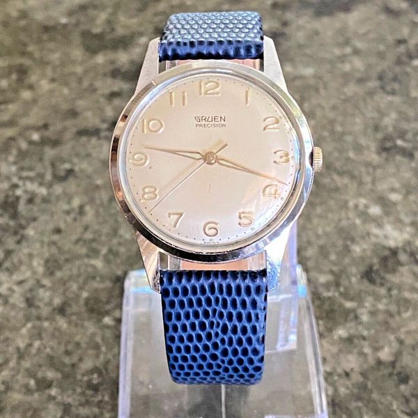 VINTAGE LATE 1950's GRUEN PRECISION 17J MANUAL WIND WRIST WATCH. Recent Service | WatchCharts ...