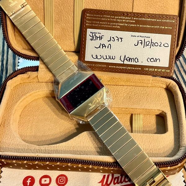 Yema LED Watch - Gold - New, Never Worn | WatchCharts Marketplace