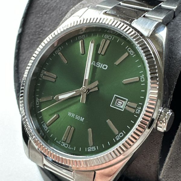 Casio Vintage Men's Green Dial Watch MTP1302D-3AVT | WatchCharts Marketplace