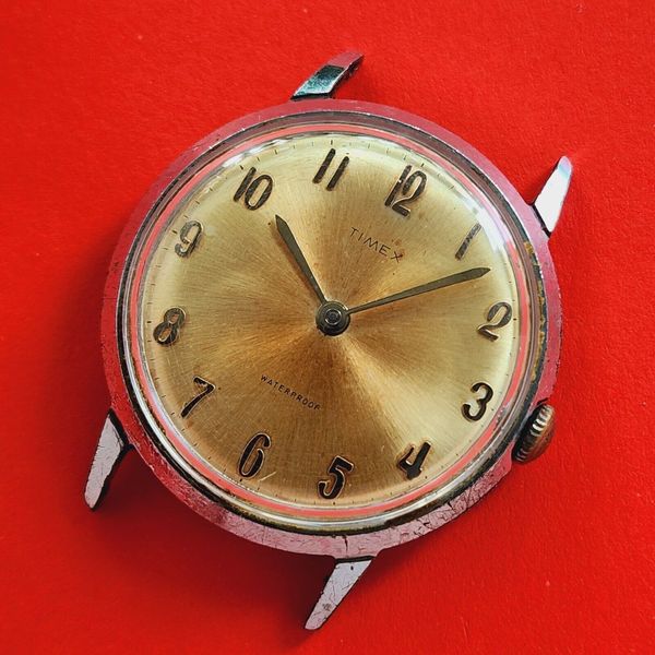 Timex Mechanical Watch Movement Vintage Dial Hands 20102466 For Repair ...