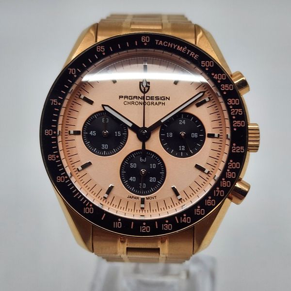 Pagani Design PD-1701A Stainless Steel Gold Mens “Moon Watch ...