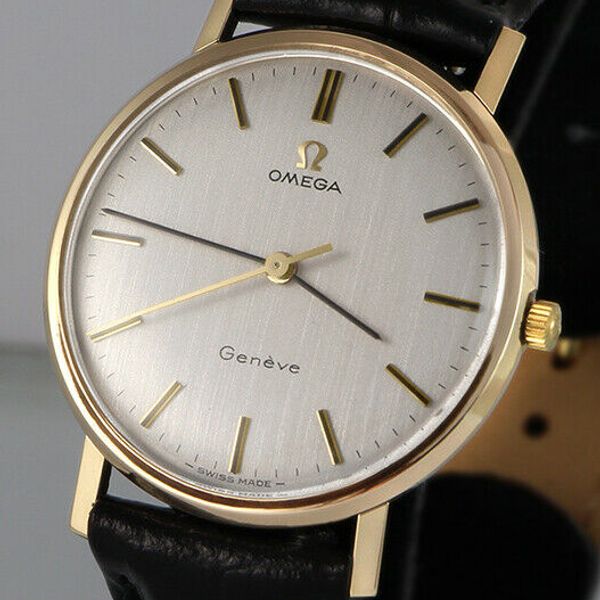 OMEGA Geneve Watch, Men's, 9k 9ct Solid Gold, Pristine, Fully Serviced ...