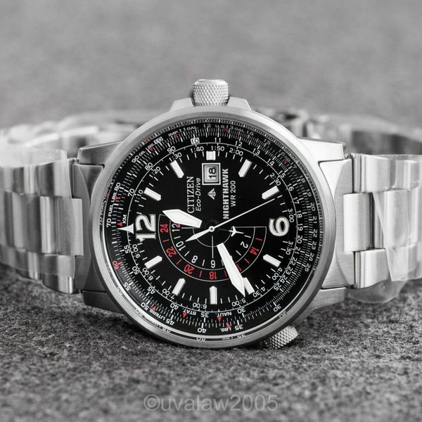 SOLD Citizen Nighthawk Eco-Drive Promaster on Bracelet, BJ7000-52E ...