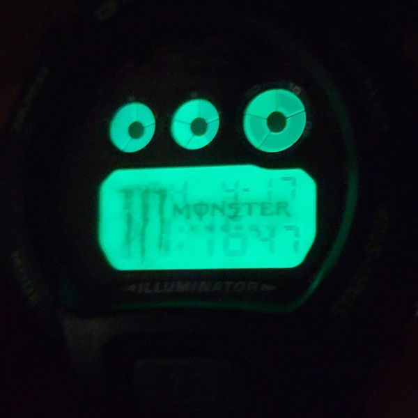 â Rare custom Casio G-Shock DW6900 Monster Energy energy drink tribute ...
