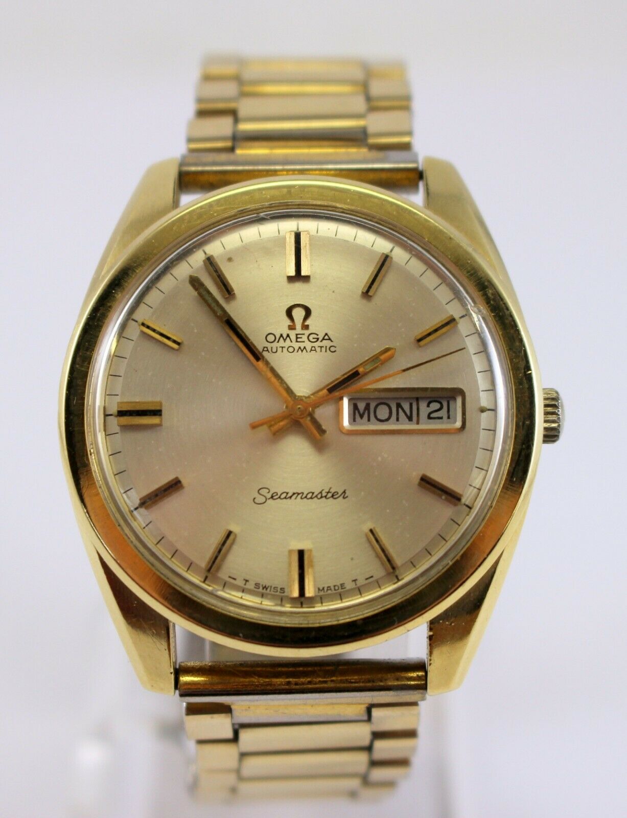 Ω Omega SEAMASTER Ref. 166.032 Cal 750 Watch & Bracelet DAY/DATE 36mm Ω ...
