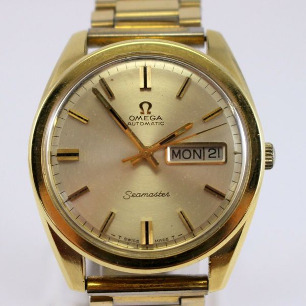 Ω Omega SEAMASTER Ref. 166.032 Cal 750 Watch & Bracelet DAY/DATE 36mm Ω ...