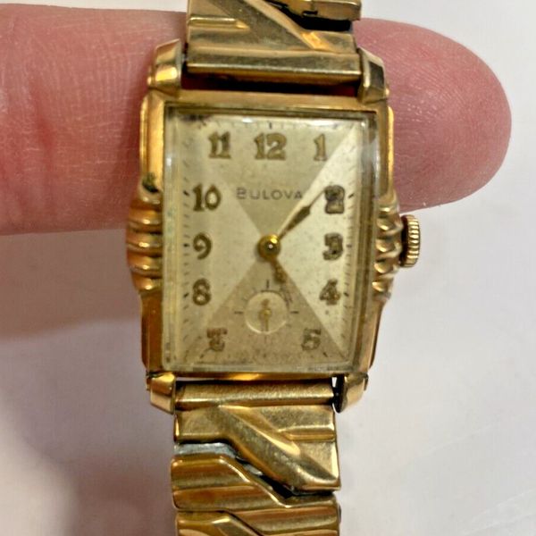 Vintage 1950's Menâ s L2 Bulova President Watch -Gold Plated- Used ...