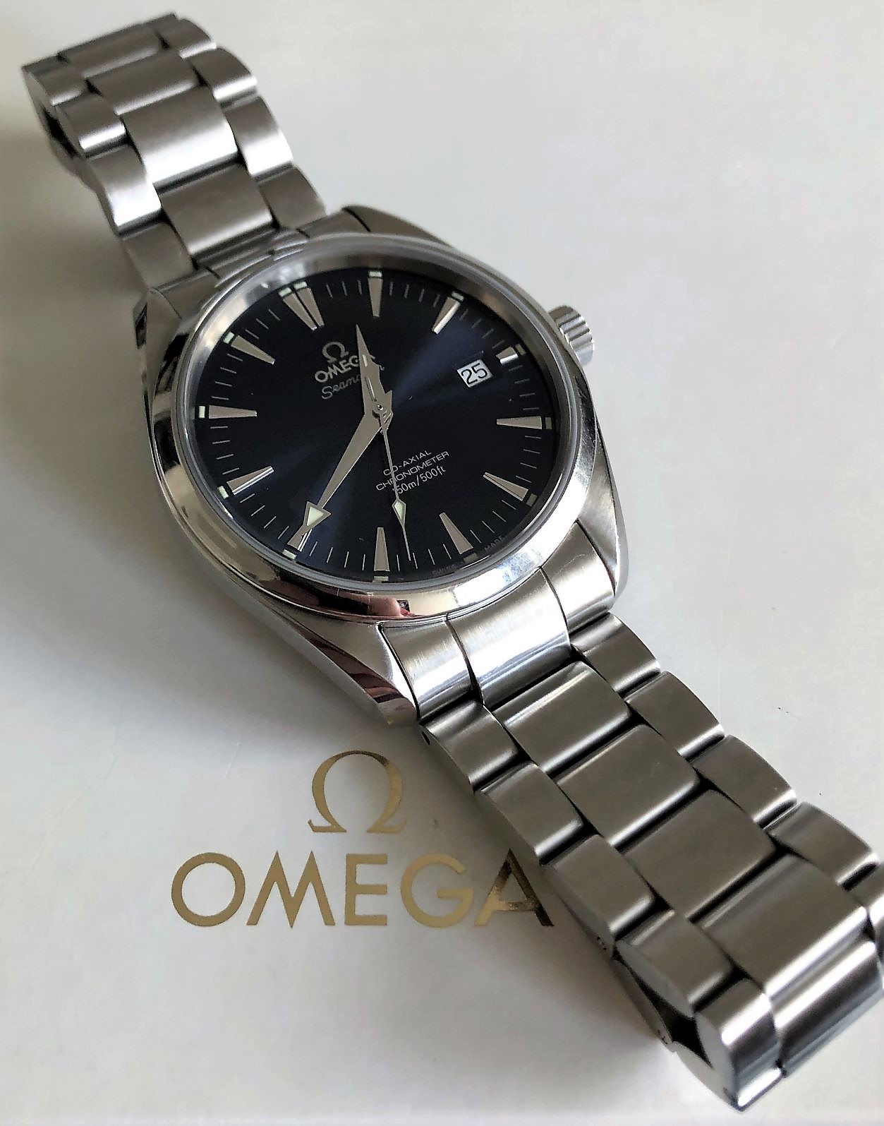 FS: Omega Seamaster Aqua Terra 2503.80 (39mm sunburst blue dial ...
