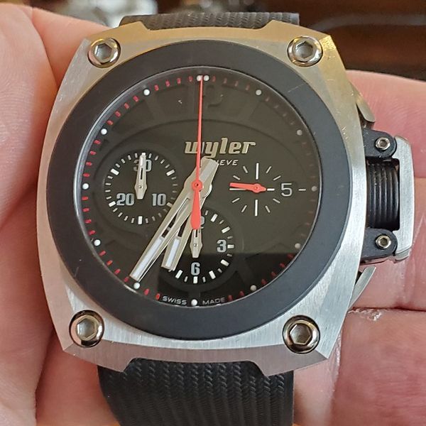 Wyler Genève RARE Code S Chronograph Stainless Limited Edition Swiss ...