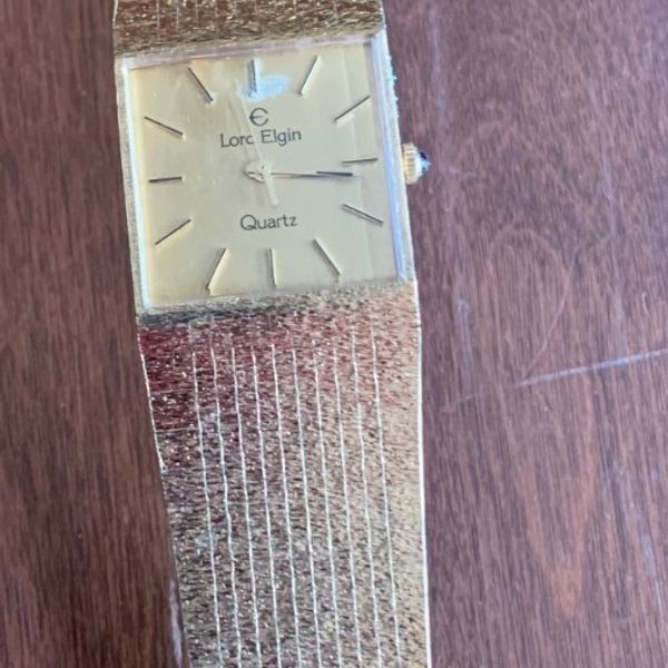 LORD & LADY ELGIN Men's Watch Quartz Gold-Tone Band & Dial not running ...